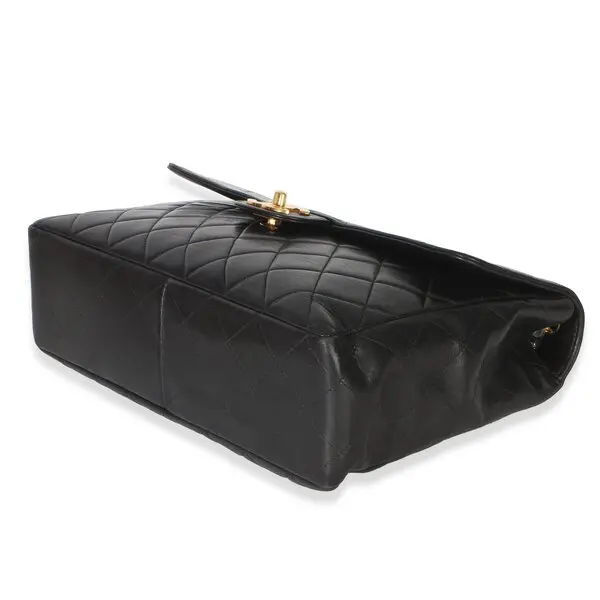 Chanel Vintage 24k Quilted Lambskin Jumbo Xl Maxi Flap Bag