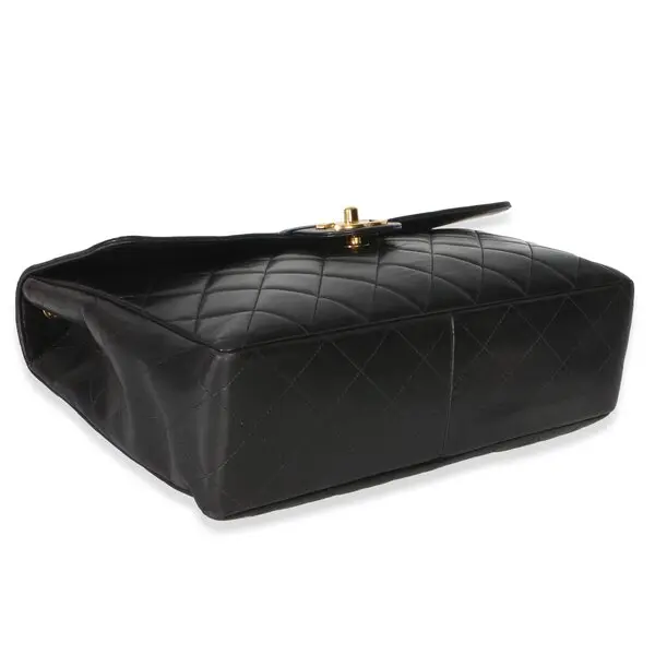 Chanel Vintage 24k Quilted Lambskin Jumbo Xl Maxi Flap Bag