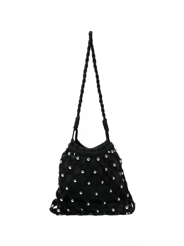 Sandro Studded Net Effect Shoulder Bag