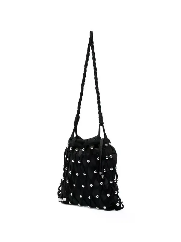 Sandro Studded Net Effect Shoulder Bag