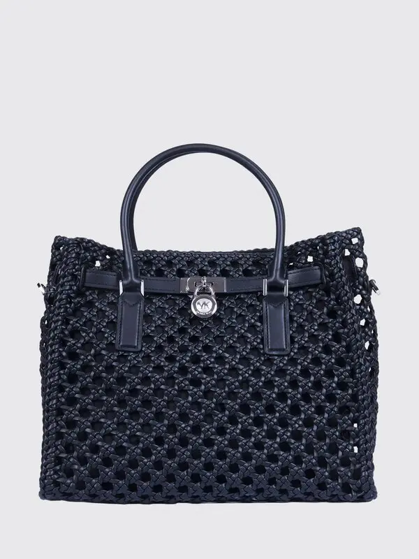Michael Kors Woven Top Handle Bag - Black