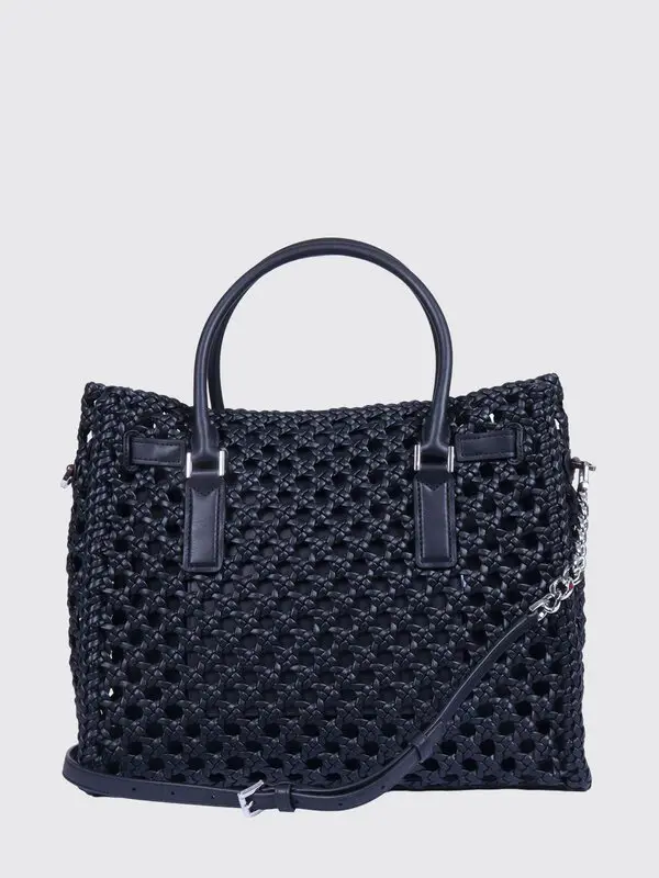 Michael Kors Woven Top Handle Bag - Black
