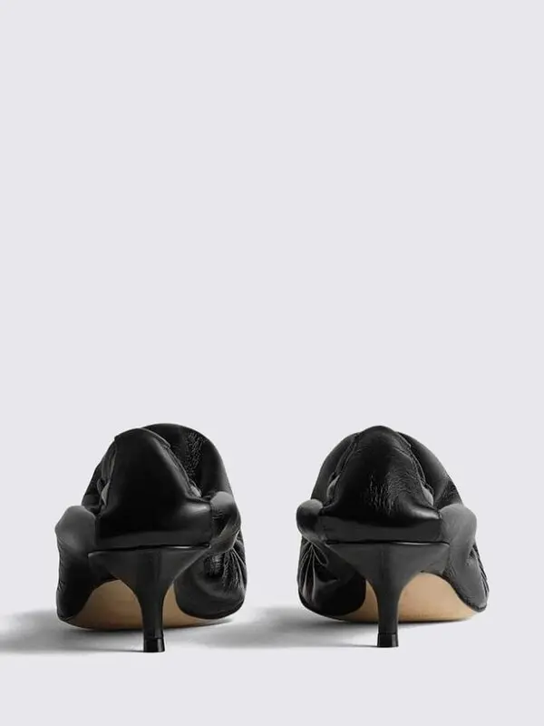 Phoebe Philo Pucker Leather Pumps - Black