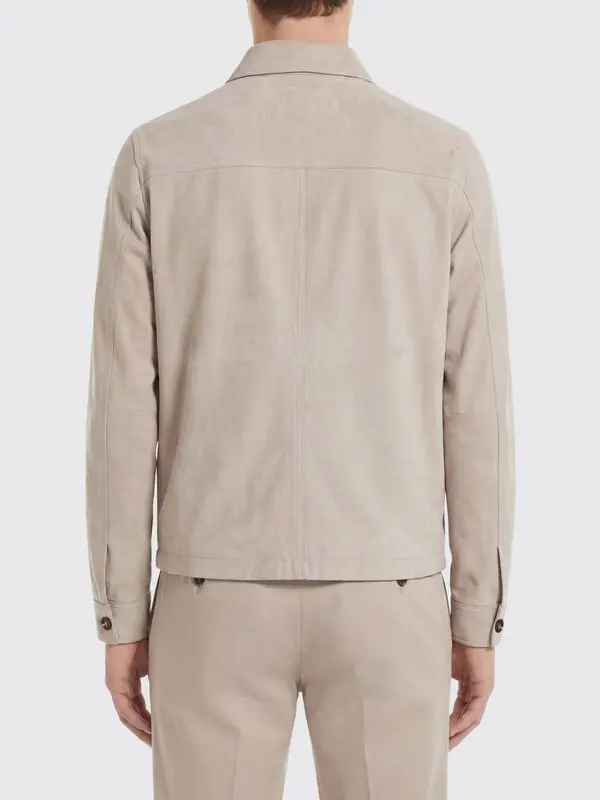 MOORER Suede Jacket - Brown