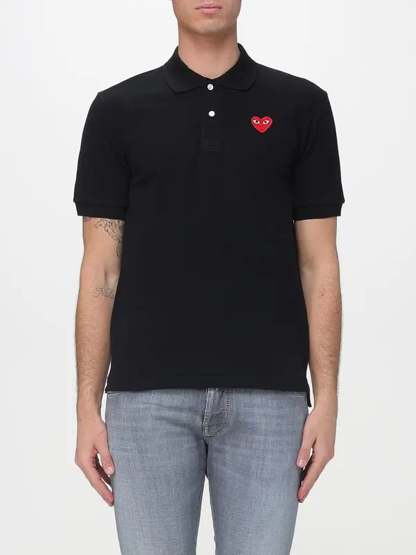 Play Comme Des Garcon Polo Shirt - Black