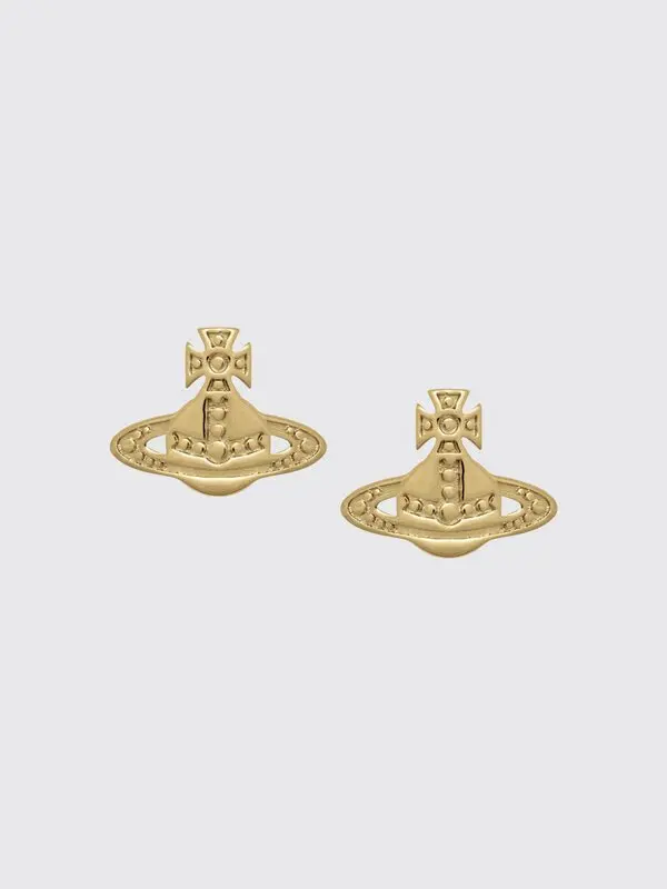 VIVIENNE WESTWOOD Orb Earrings With Set Rhinestones - Gold