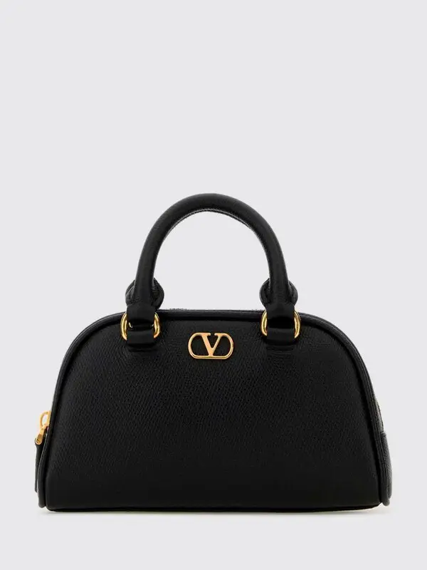 Valentino Garavani Vlogo Signature Grained Leather Mini Handbag - Black