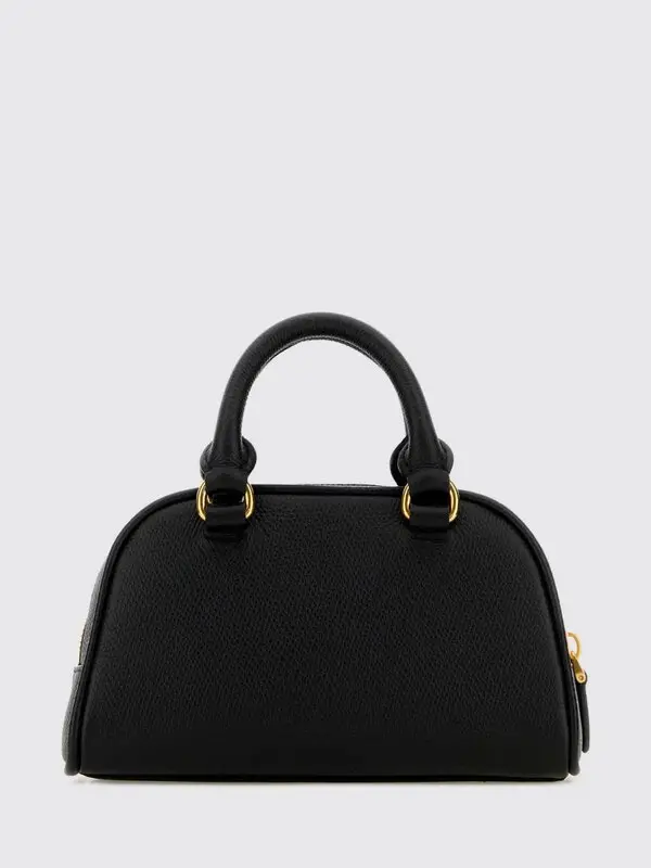 Valentino Garavani Vlogo Signature Grained Leather Mini Handbag - Black