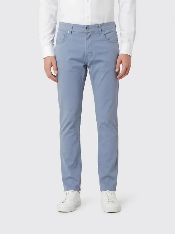 Jacob Cohen Slim Fit Stretch Cotton Trousers - Blue