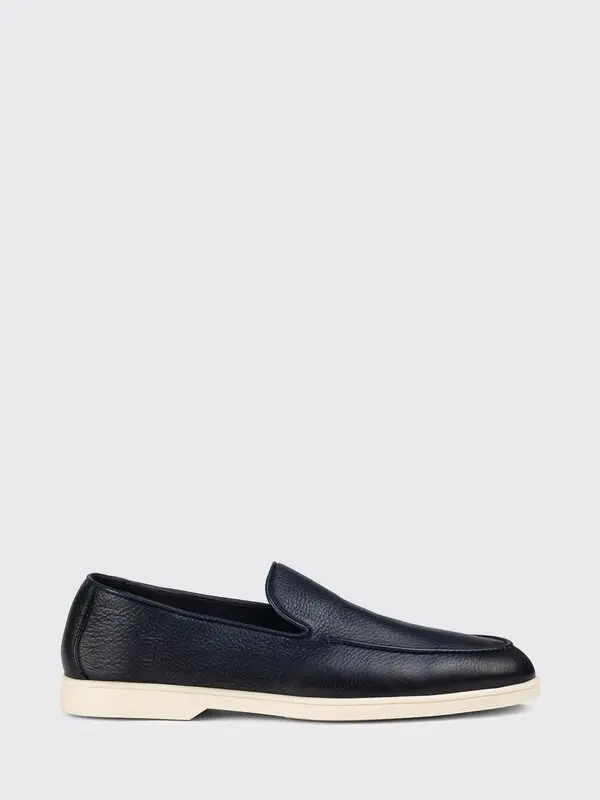 DOUCAL'S Grained Leather Loafers - Blue