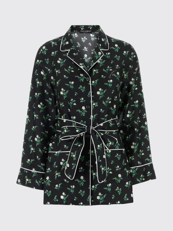 Dolce & Gabbana Floral Print Shirt - Black