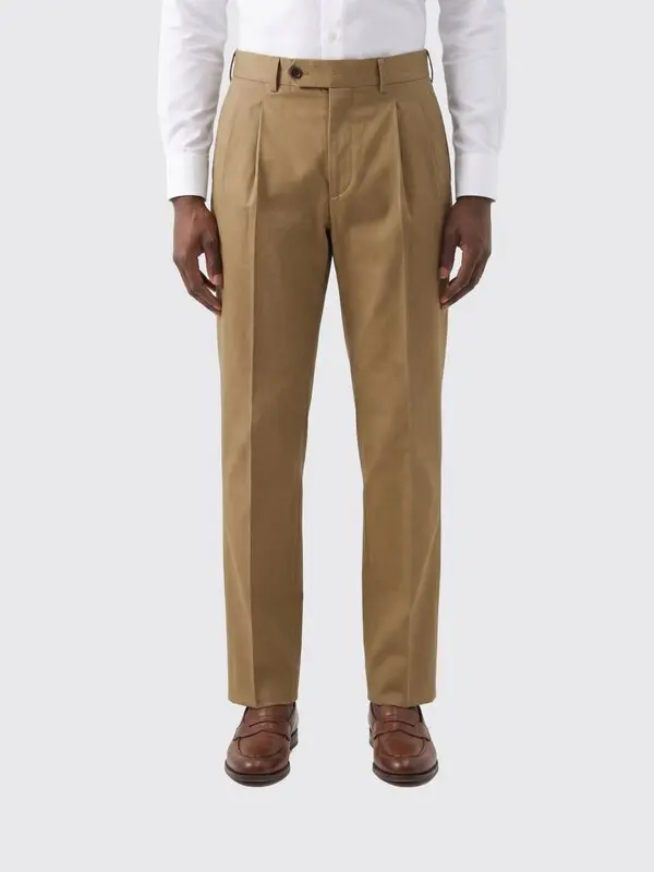 PT TORINO Tailored Gabardine Trousers - Brown