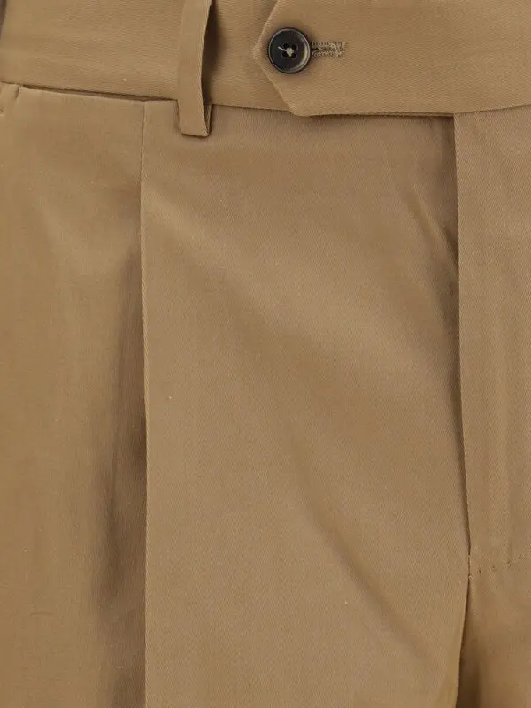 PT TORINO Tailored Gabardine Trousers - Brown