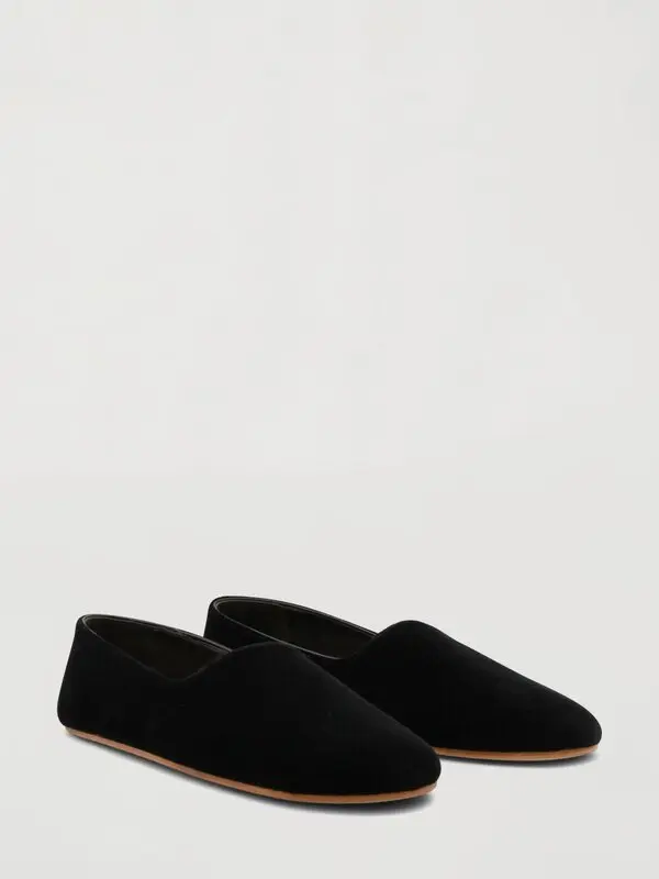 THE ROW Ponti Velvet Ballerina Flats