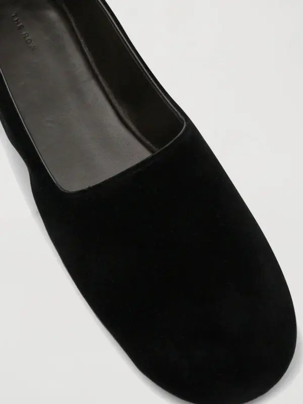 THE ROW Ponti Velvet Ballerina Flats