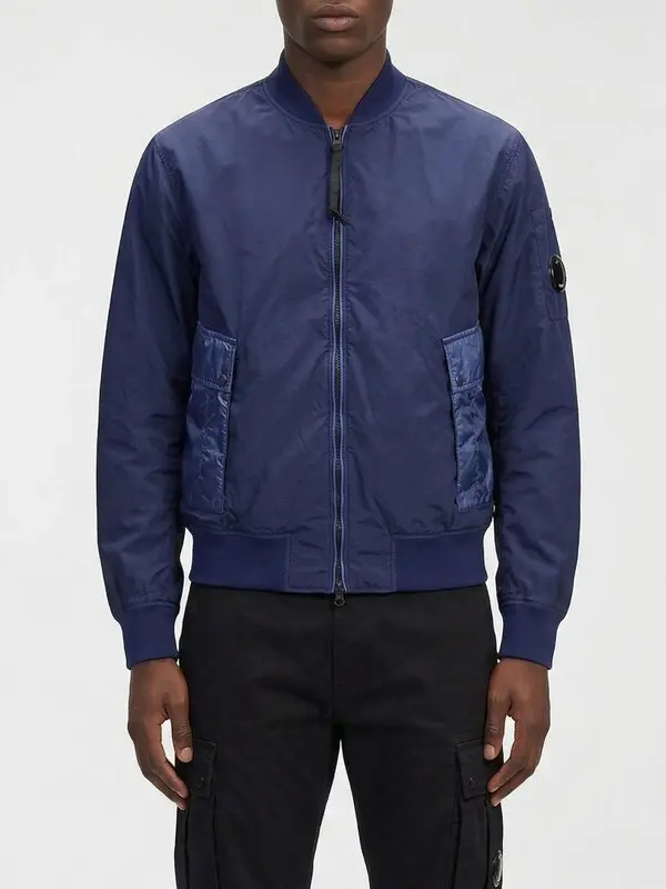 C.P. COMPANY Nylon Bomber Jacket - Blue