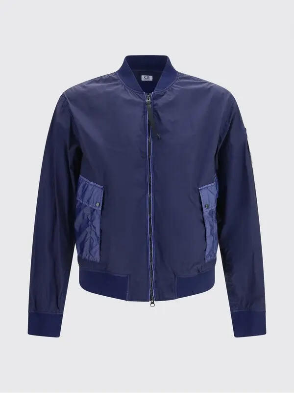 C.P. COMPANY Nylon Bomber Jacket - Blue