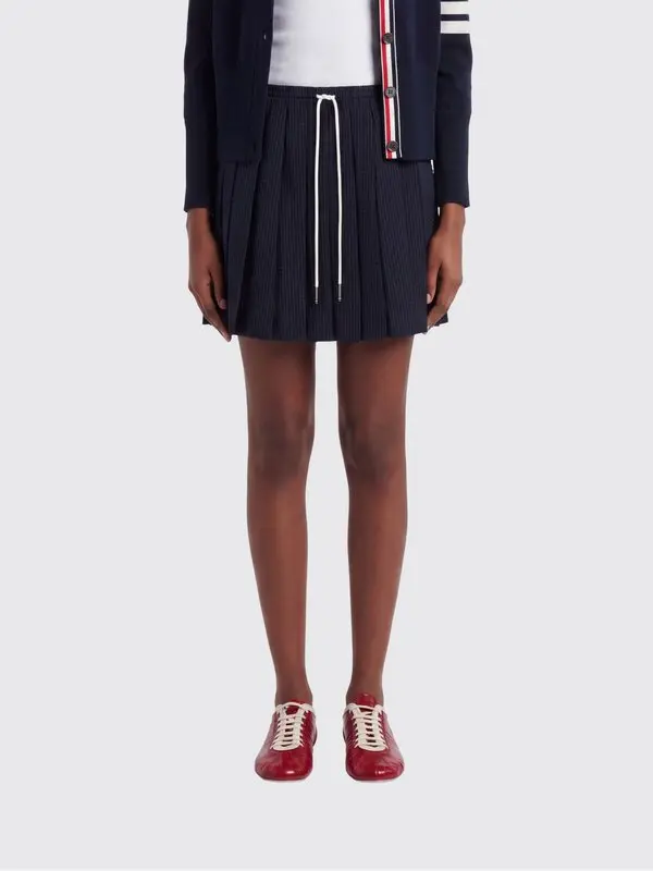 Thom Browne Pleated Mini Skirt - Blue