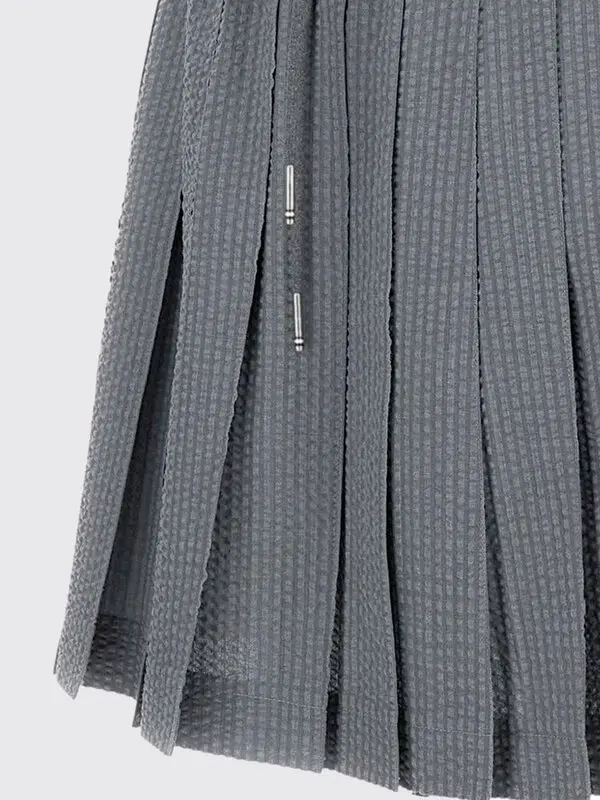 Thom Browne Pleated Mini Skirt - Grey