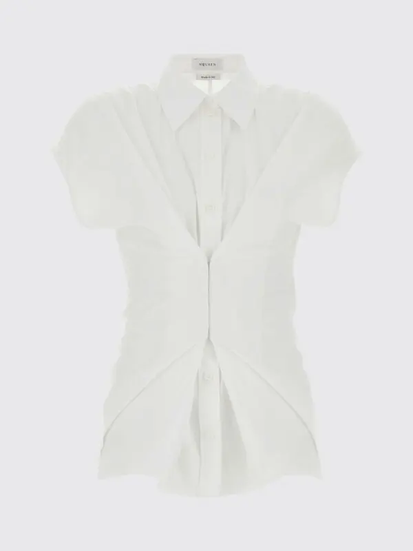 Alexander McQueen Shirt With Draped Detailing - White