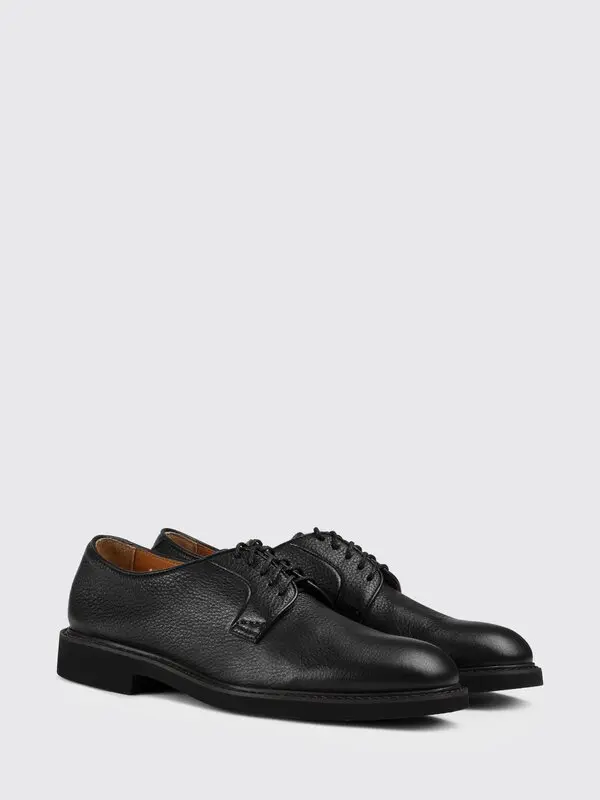DOUCAL'S Pebbled Leather Derby Shoes