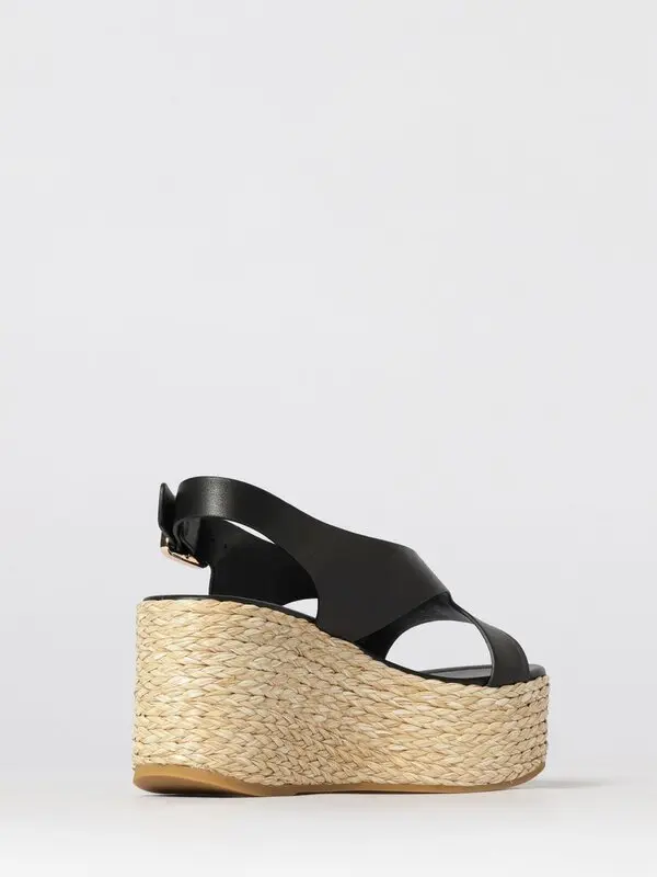 PALOMA BARCELO Leather Wedge Sandals