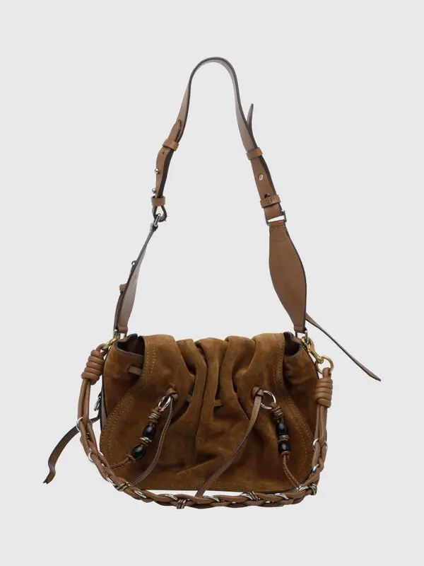 Isabel Marant Étoile Suede Drawstring Crossbody Bag - Brown