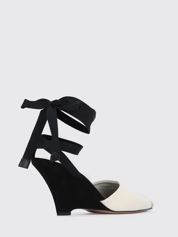 Jacquemus Le Espadrillas Wedge Pumps In Cotton Canvas And Suede