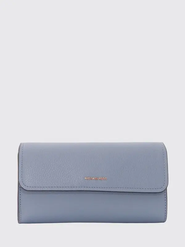Michael Kors Textured Leather Wallet - Gnawed Blue