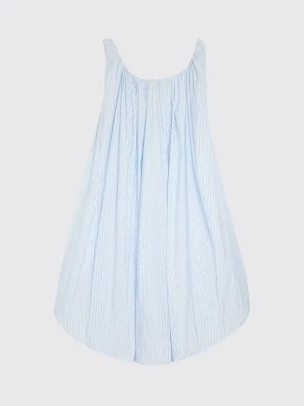Jacquemus Lavande Striped Cotton Blend Midi Dress - White