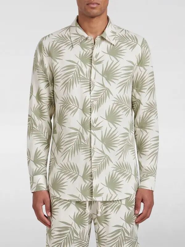 LANEUS Printed Viscose Shirt