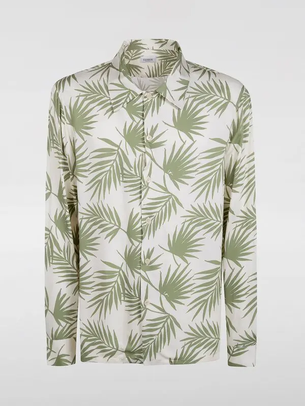 LANEUS Printed Viscose Shirt