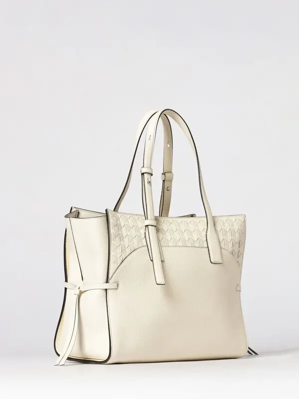 SERAPIAN Maro Grained Leather Bag - White