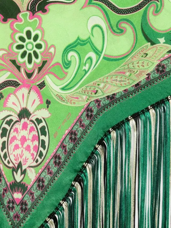 Etro Silk Scarf With Fringes
