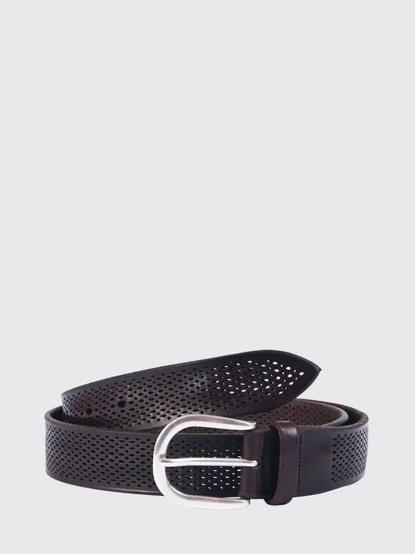 Orciani Perforated Leather Belt - Brown