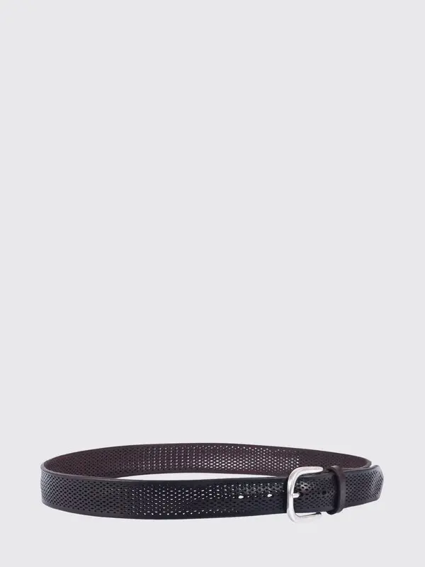 Orciani Perforated Leather Belt - Brown