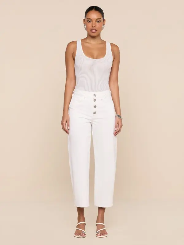 L'Agence Kalea Mesh Bodysuit - White