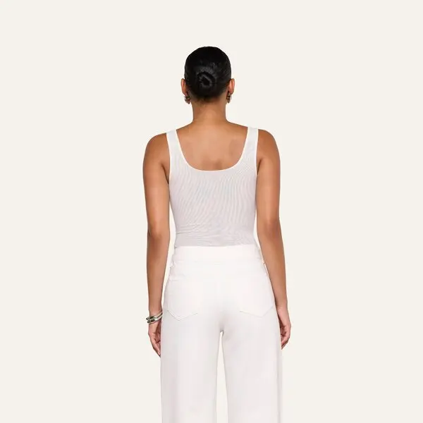 L'Agence Kalea Mesh Bodysuit - White