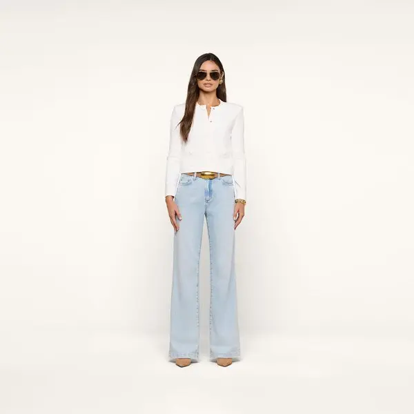 L'Agence Patsy Cropped Cardigan - Ivory