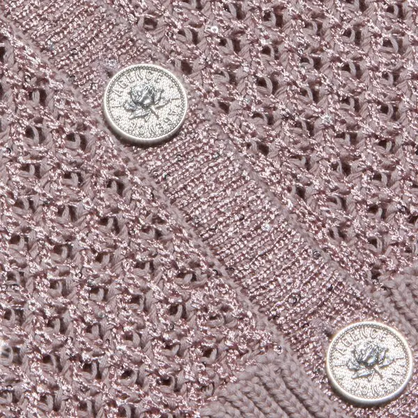 L'AGENCE Blanca Sequin Cardigan - Adobe Rose