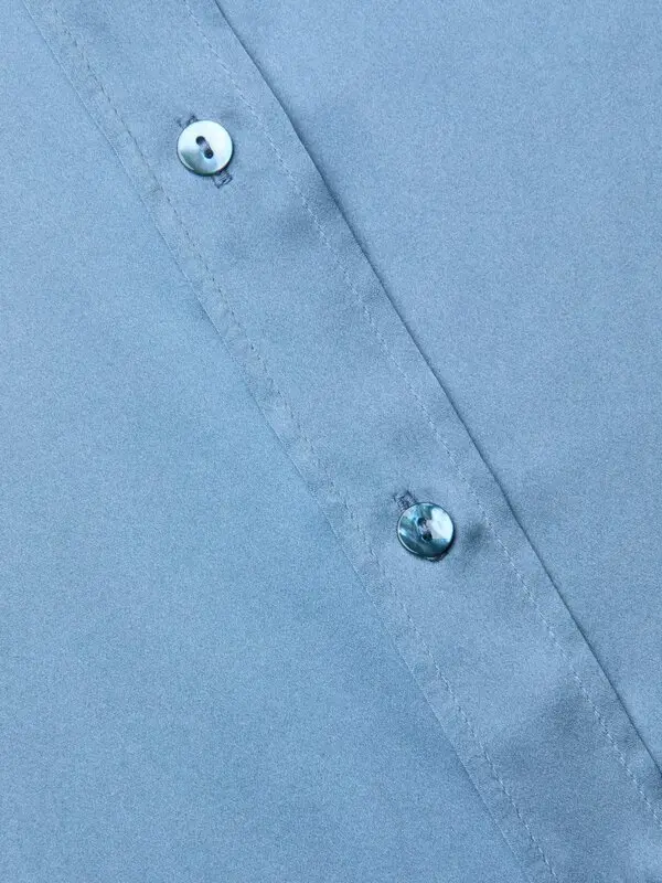 L'Agence Dani Silk Blouse - Blue Mist