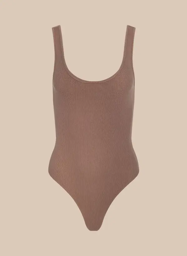 L'Agence Nica Scoopneck Bodysuit - Hazelnut