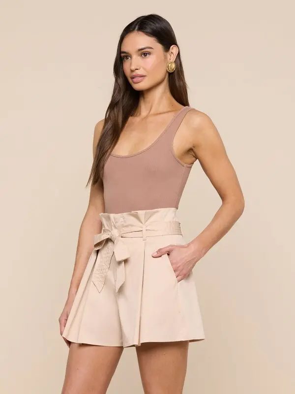 L'Agence Nica Scoopneck Bodysuit - Hazelnut