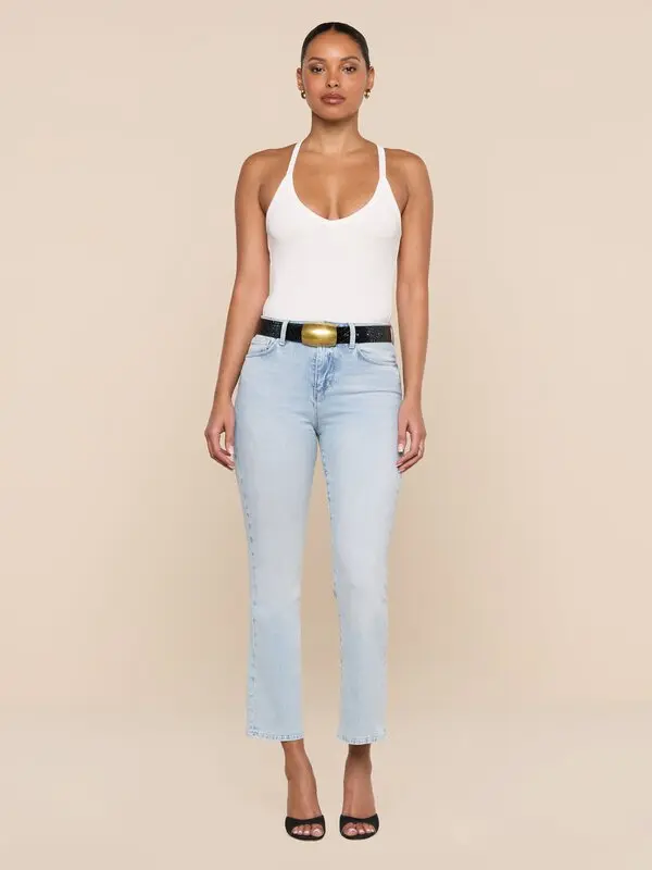 L'Agence Wrenna Racerback Bodysuit - White