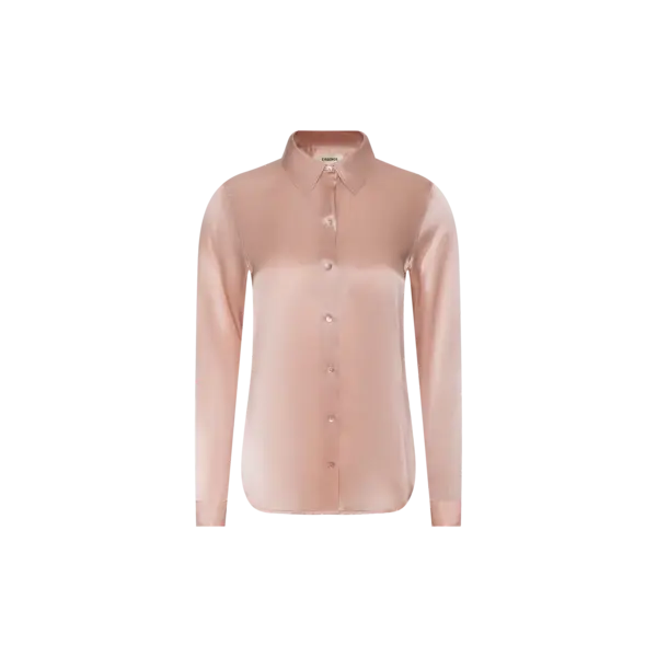 L'Agence Tyler Silk Blouse Top - Misty Rose