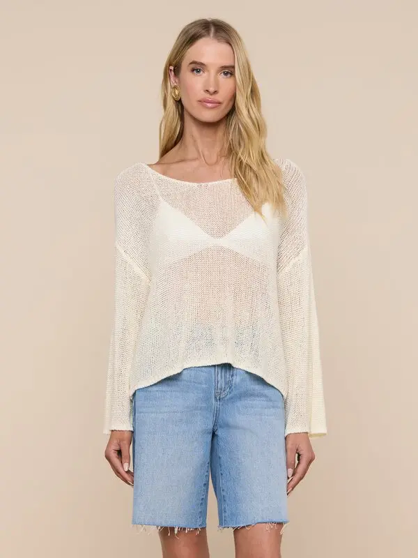 L'Agence Ethan Knit Pullover - Vanilla