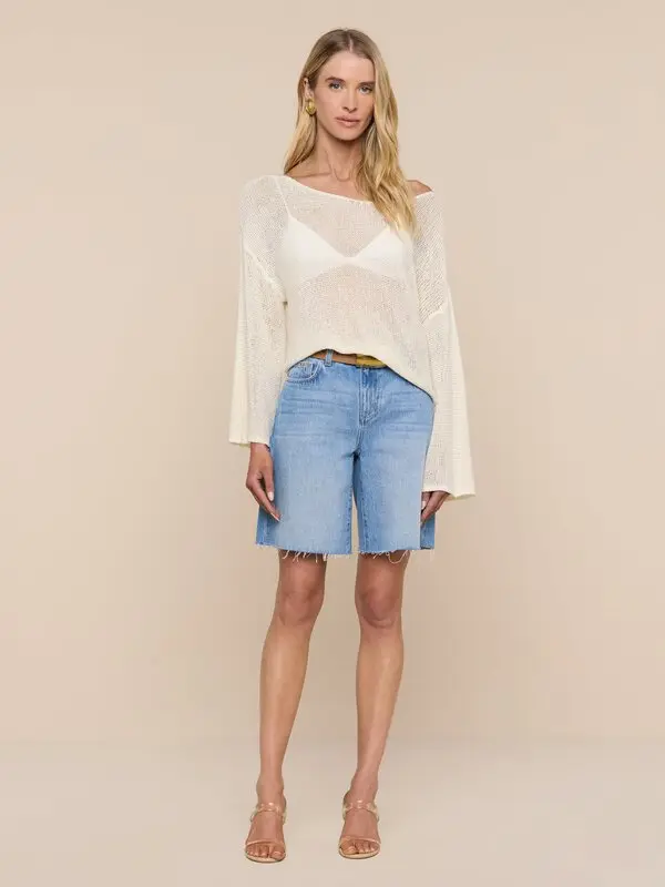L'Agence Ethan Knit Pullover - Vanilla