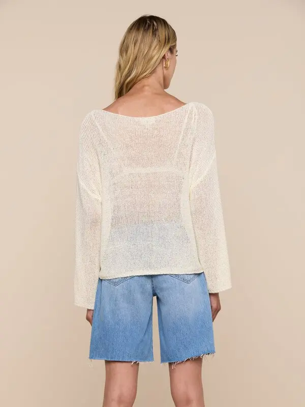 L'Agence Ethan Knit Pullover - Vanilla
