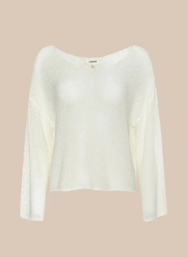 L'Agence Ethan Knit Pullover - Vanilla