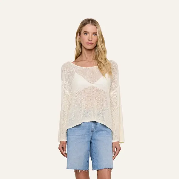 L'Agence Ethan Knit Pullover - Vanilla